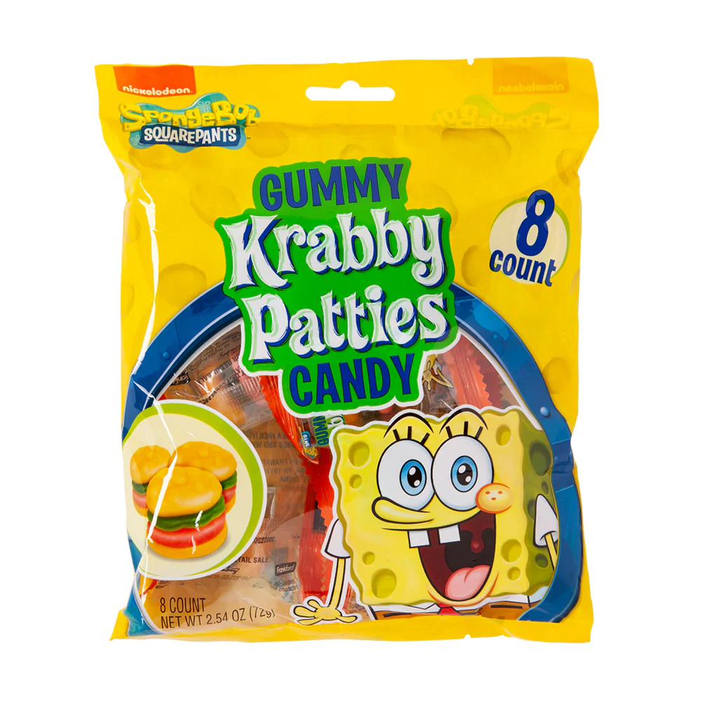FRANKFORD SPONGEBOB GUMMY KRABBY PATTIES PEG BAGS 72g | Montreal based ...